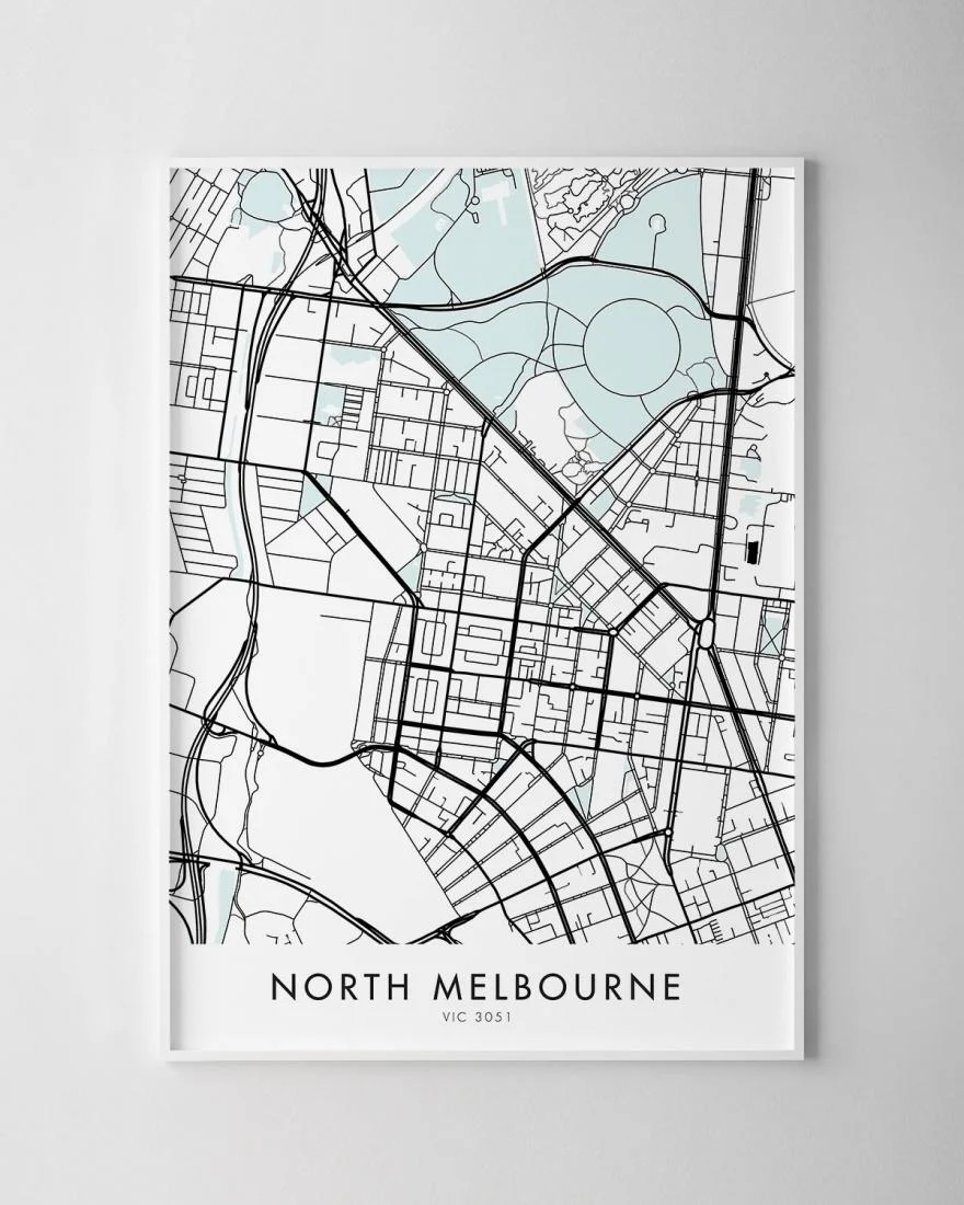 Melbourne – North Melbourne Map Print - Chelsea Chelsea