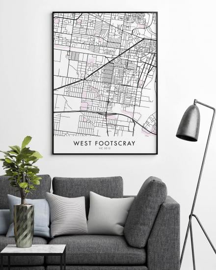 Melbourne – West Footscray Map Print - Chelsea Chelsea