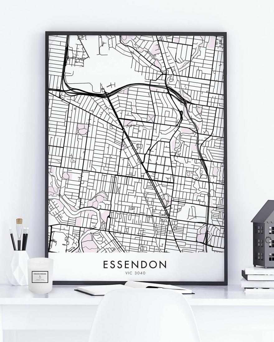 Melbourne – Essendon Map Print - Chelsea Chelsea