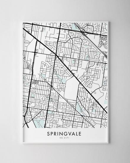Melbourne – Springvale Map Print - Chelsea Chelsea