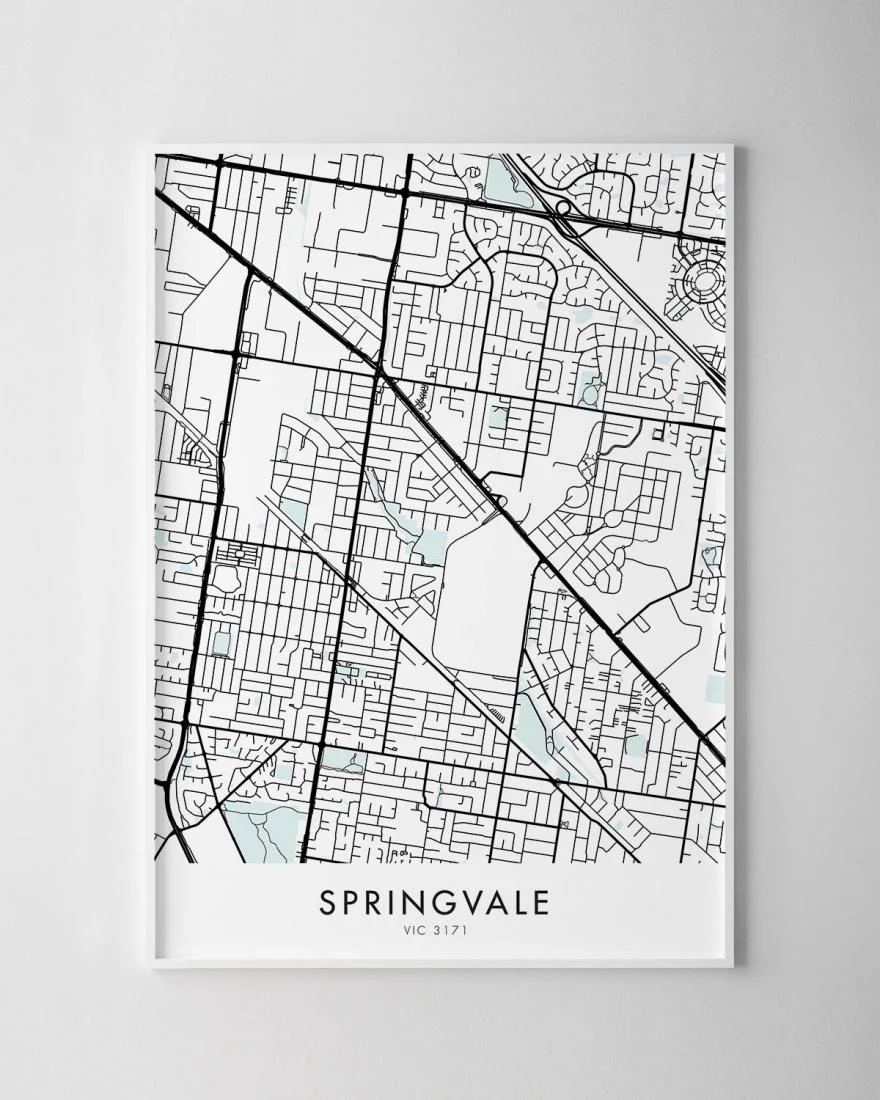 Melbourne – Springvale Map Print - Chelsea Chelsea