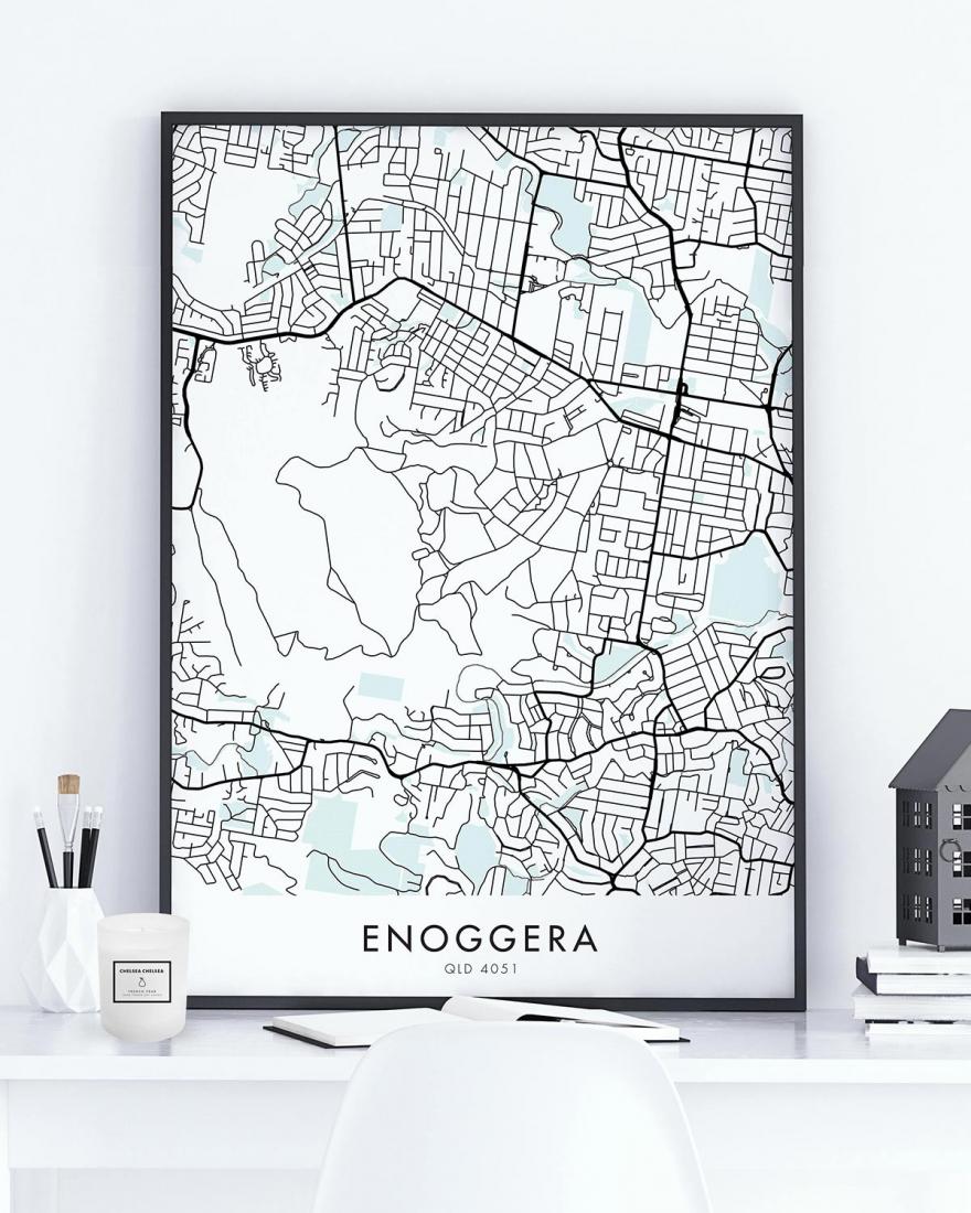 Brisbane – Enoggera Map Print - Chelsea Chelsea