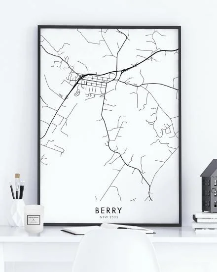 Berry NSW Map Print - Chelsea Chelsea