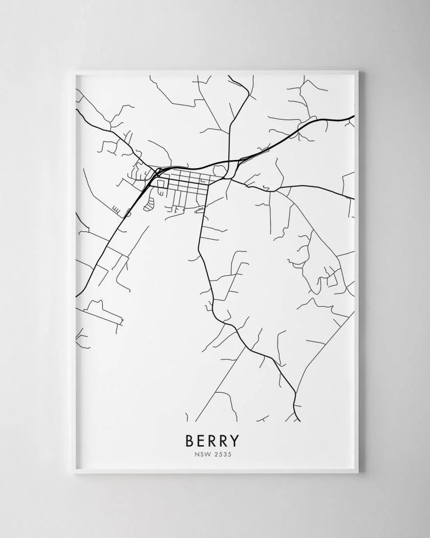 Berry NSW Map Print | Chelsea Chelsea