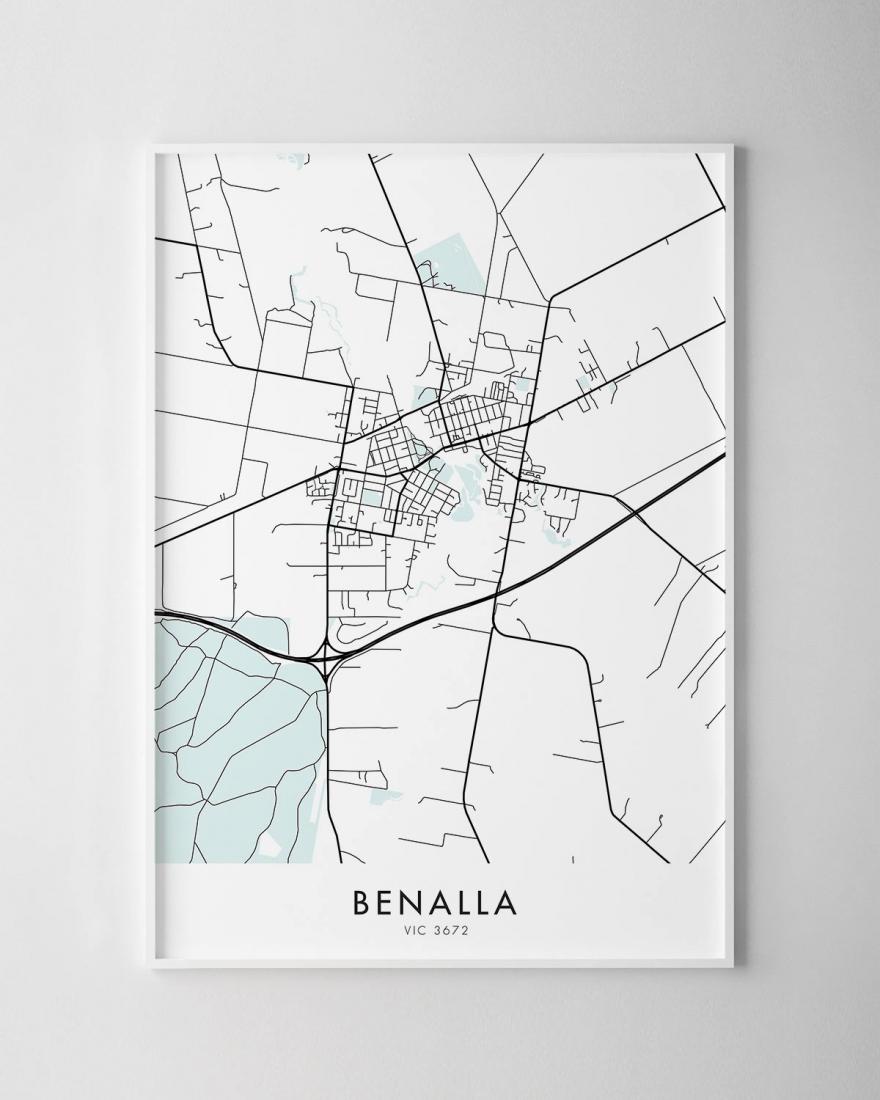 Benalla VIC Map Print - Chelsea Chelsea
