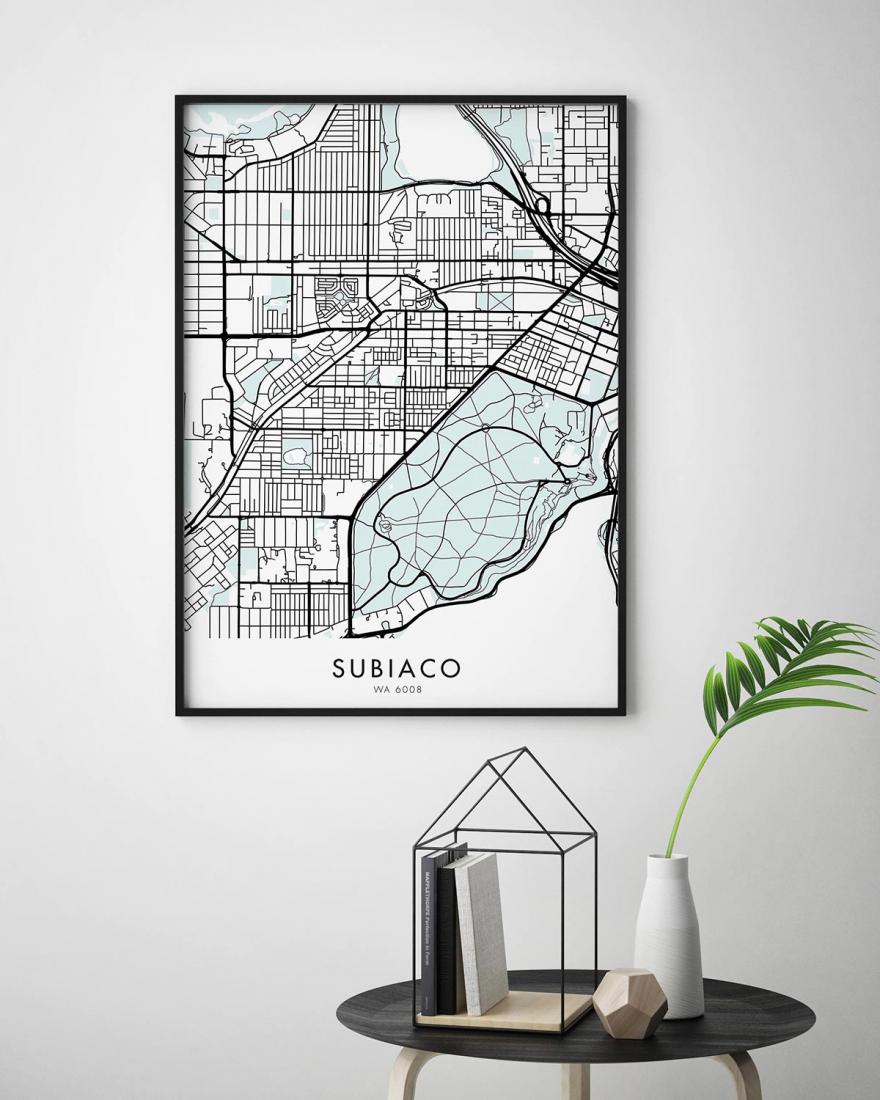 Perth – Subiaco Map Print - Chelsea Chelsea