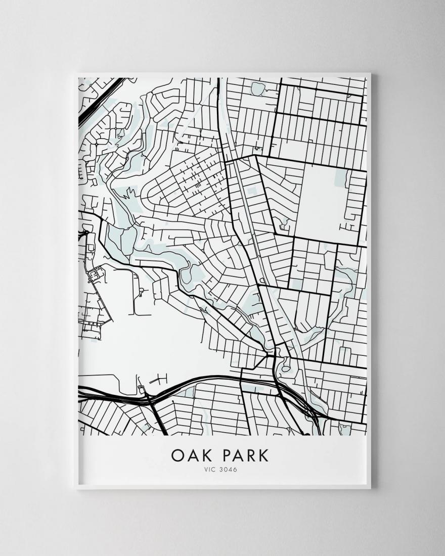 Melbourne – Oak Park Map Print - Chelsea Chelsea